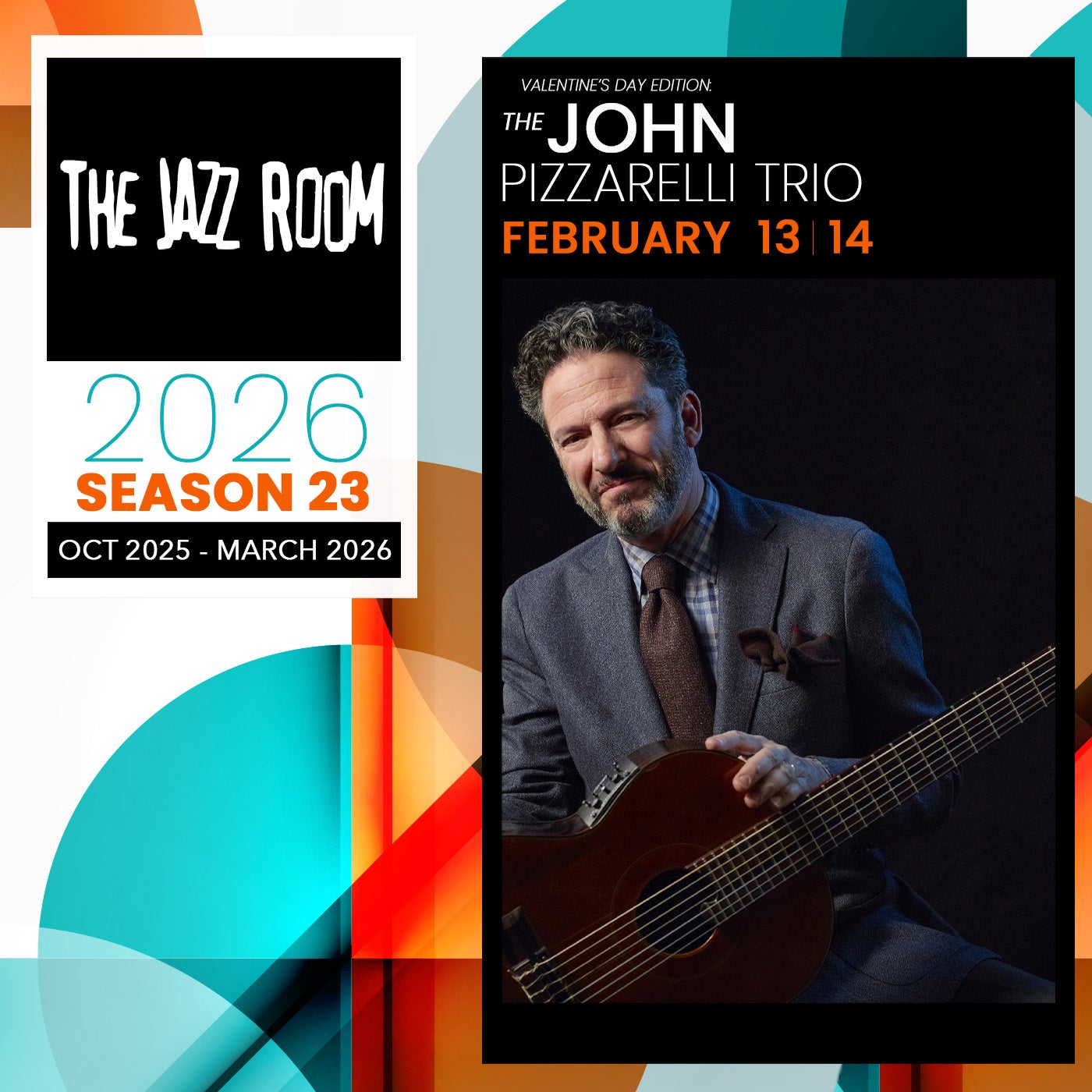 Jazz Room Valentine’s Day Edition: John Pizzarelli Trio | Blumenthal Arts